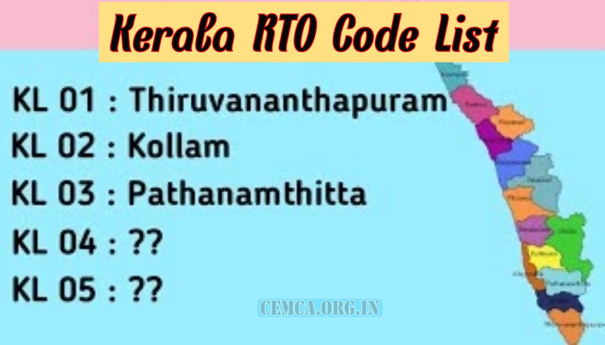 Kerala RTO Code List 2025, Download KL RTO Codes & Contact Details