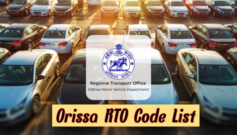 Orissa RTO Code List 2025, OD Transport RTO Vehicle Registration Details
