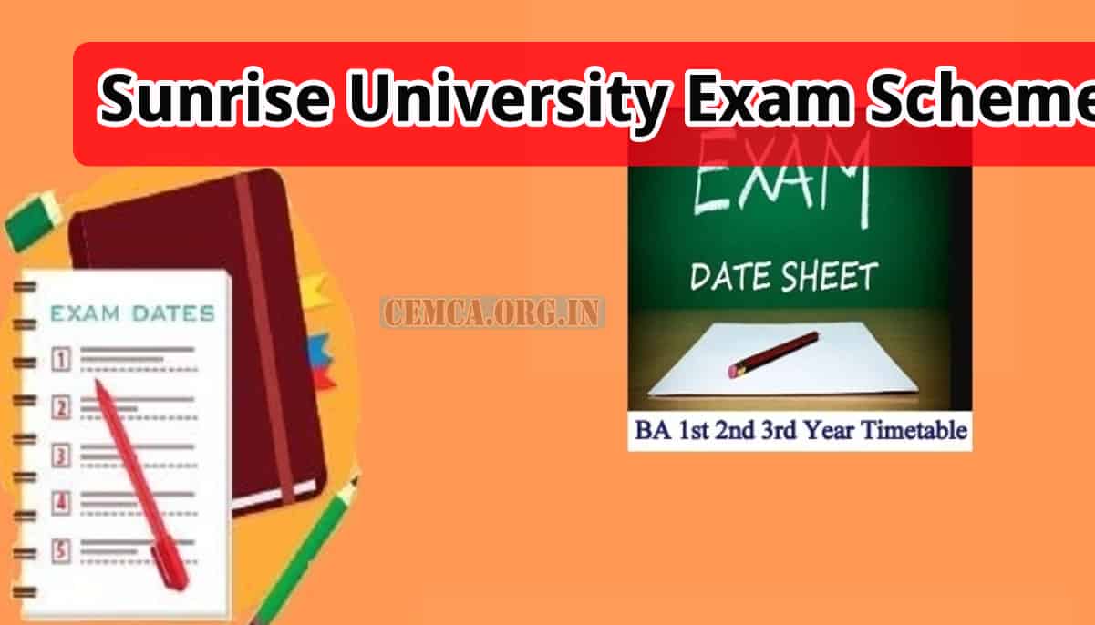 Sunrise University Exam Scheme/Date Sheet 2025 For Part 1/2/3 Year UG ...